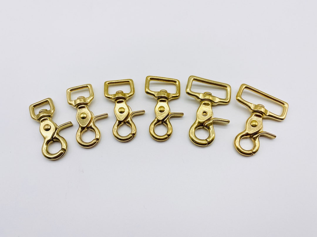 Classic Square Solid Brass Trigger Clips Snap Hooks Leather Craft ...