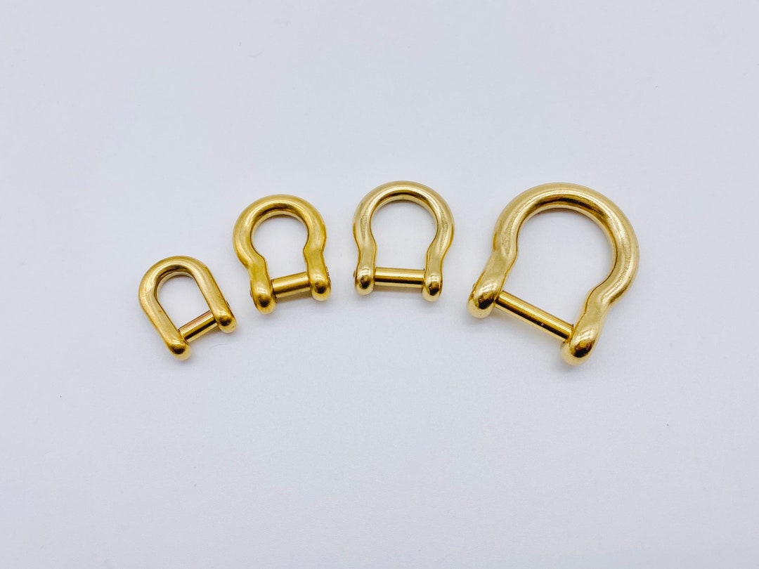 Solid Brass Hoof Screw D Ring Hook Leather Craft - Etsy UK