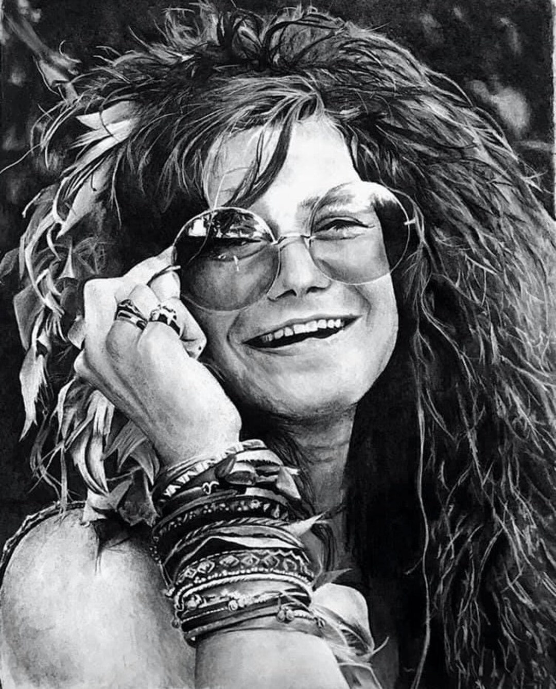 Janis Joplin Drawing Print By Nan Glennon 150 Etsy