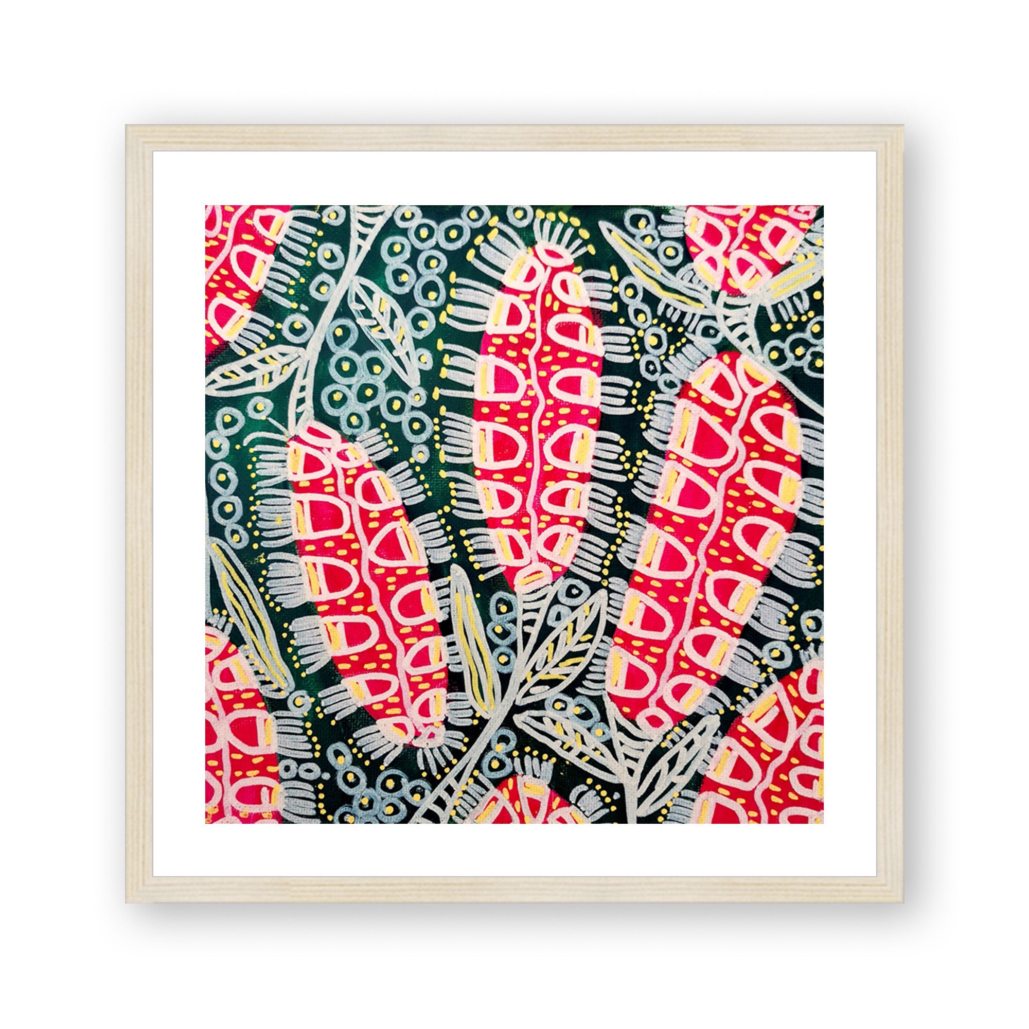 Aboriginal Framed Print Indigenous Wall Art Contemporary | Etsy