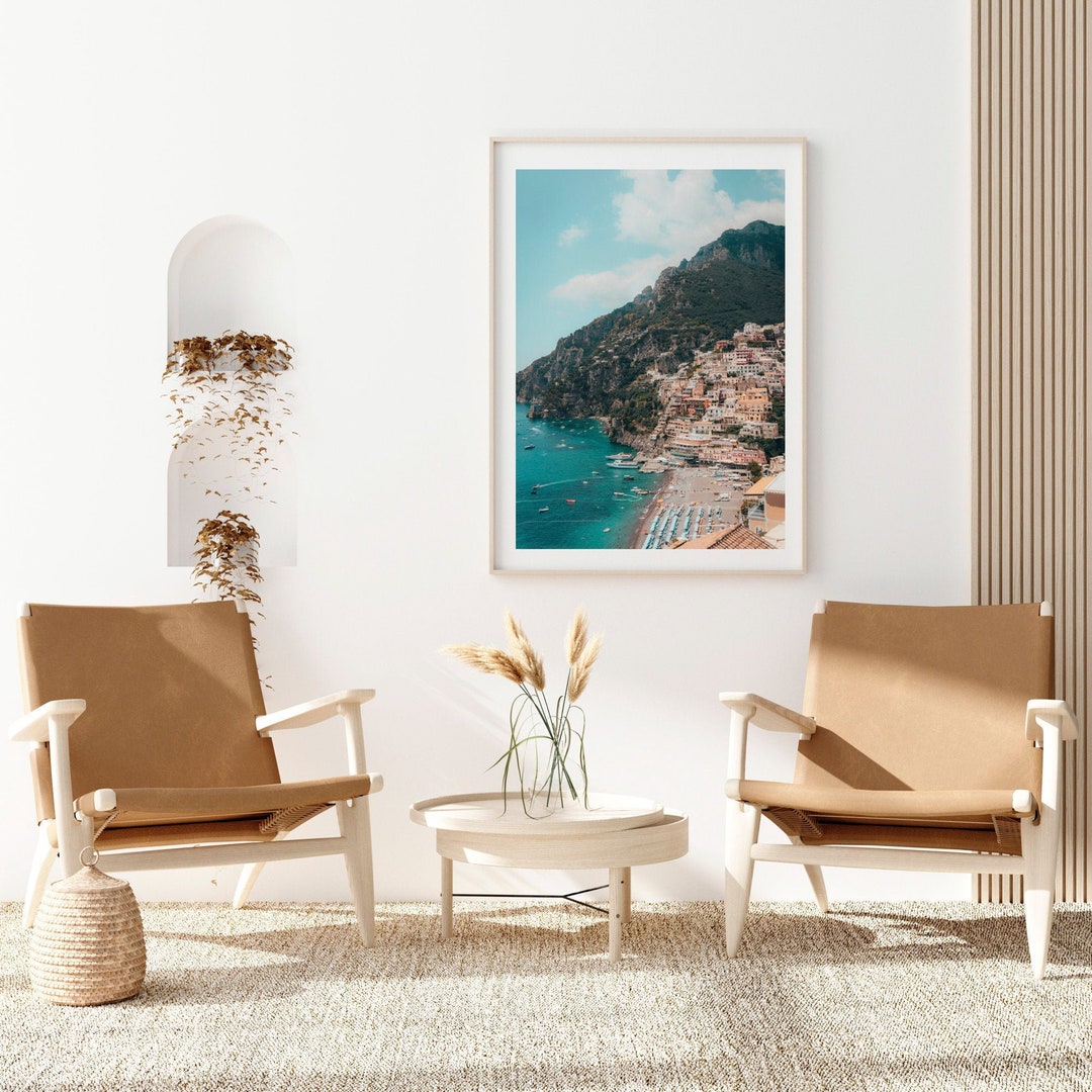 Amalfi Coast Print , Positano Framed Print , Italy Print , Italian ...