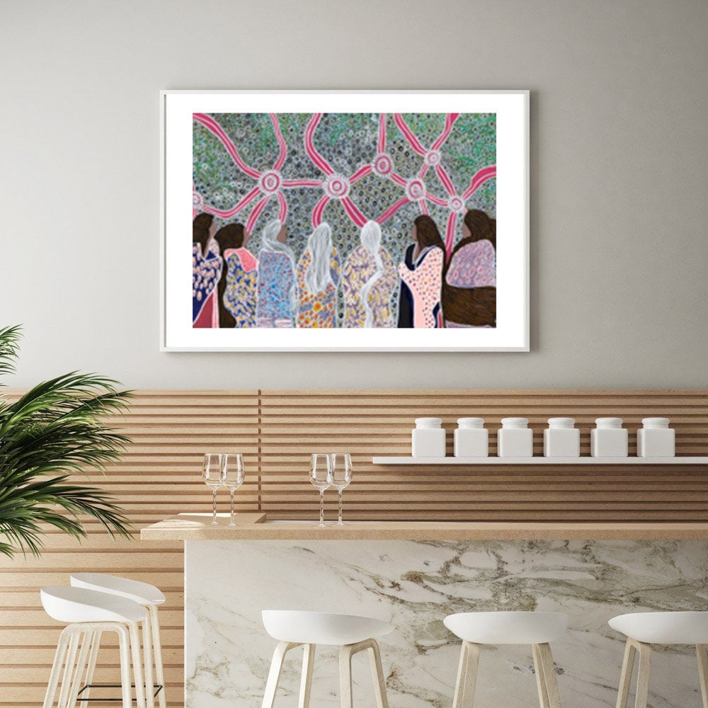 Aboriginal Framed Print Indigenous Wall Art Contemporary | Etsy