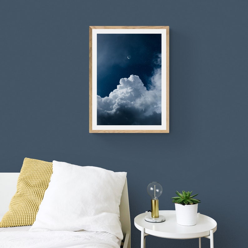 White Clouds Framed Print Blue Sky Wall Art Photography - Etsy