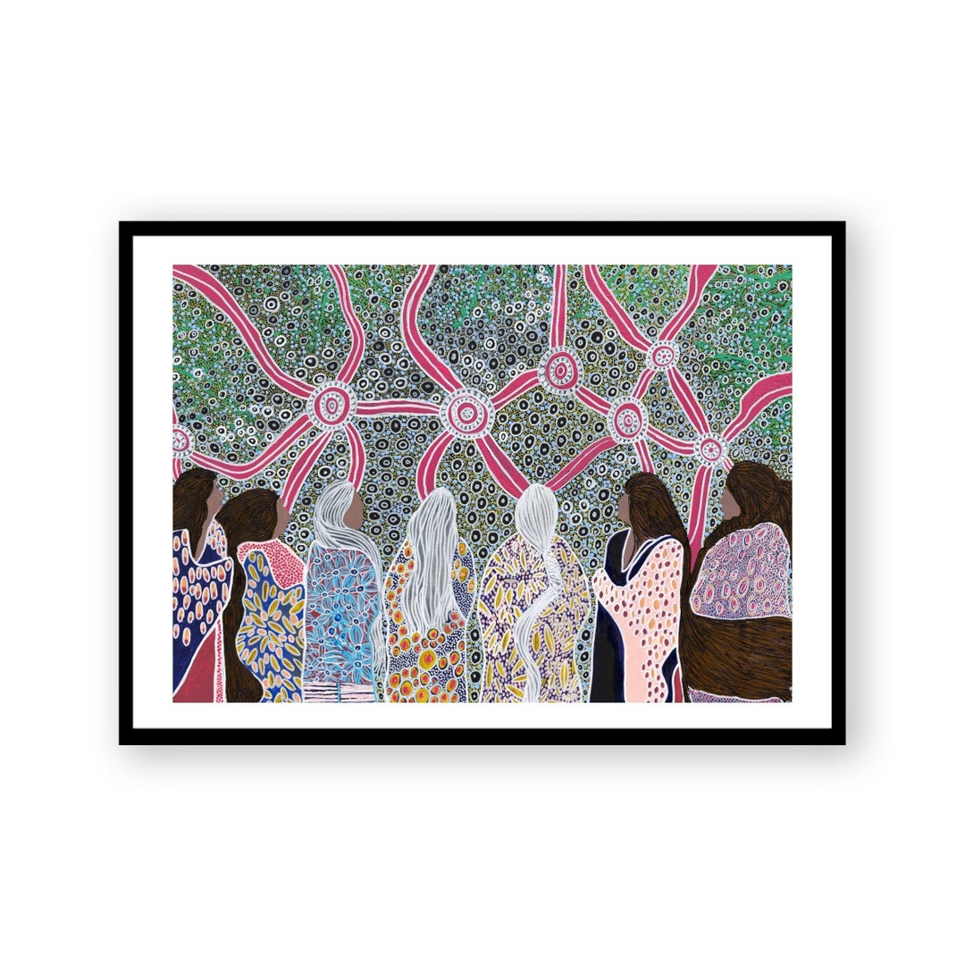 Aboriginal Framed Print , Indigenous Wall Art , Contemporary Wall Decor ...