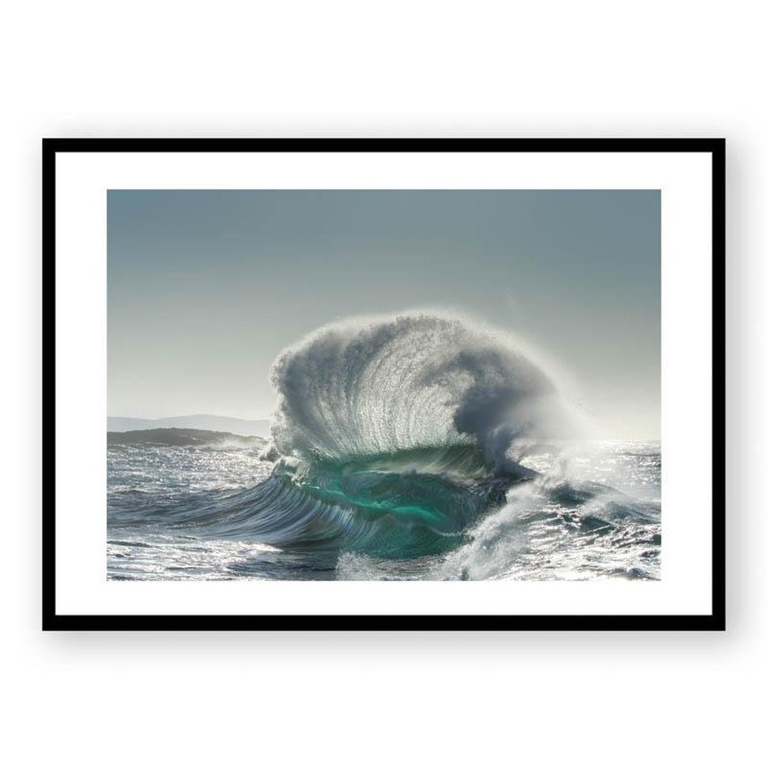 Wave Framed Print , Ocean Wall Art , Beach Living Room Decor , Boho Art ...