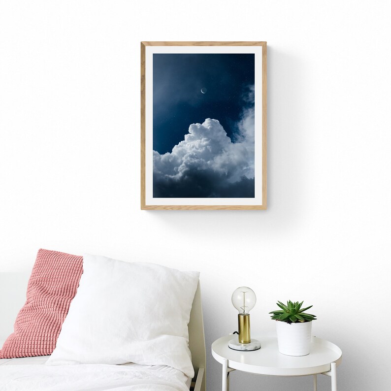 White Clouds Framed Print Blue Sky Wall Art Photography - Etsy