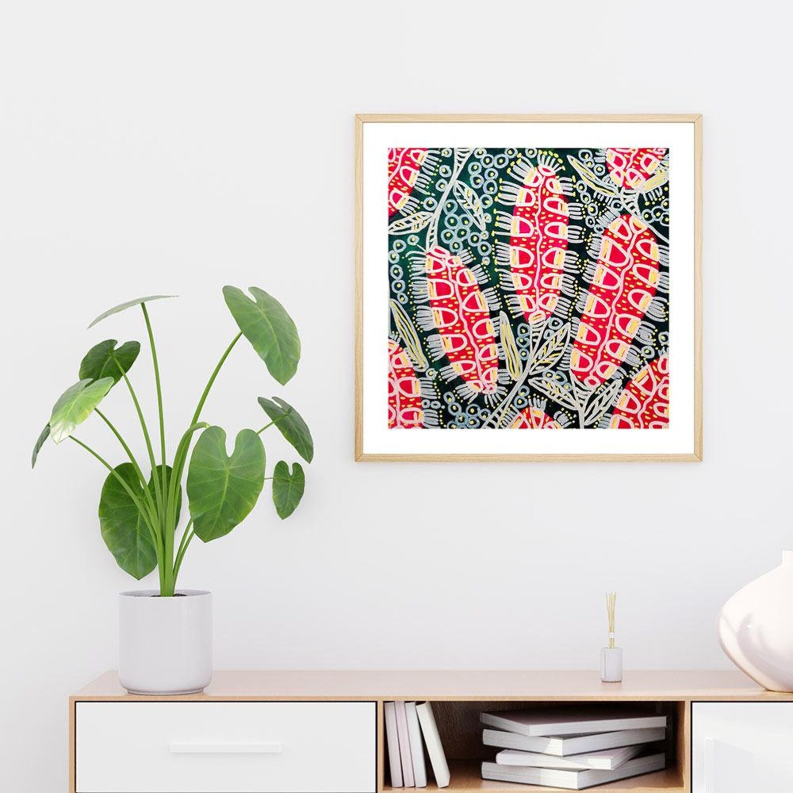 Aboriginal Framed Print Indigenous Wall Art Contemporary | Etsy