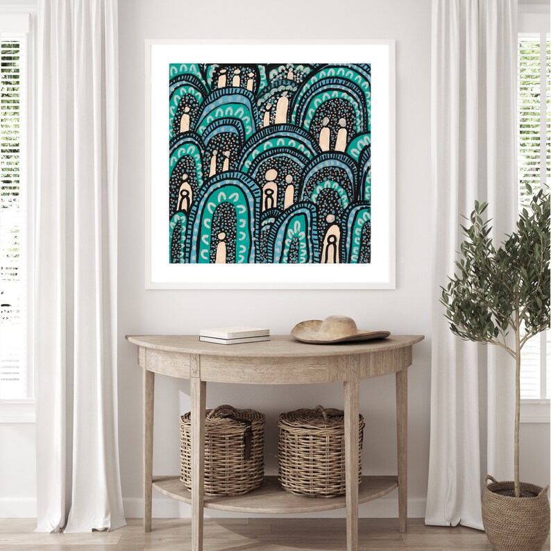 Aboriginal Art Framed Print Indigenous Wall Art - Etsy