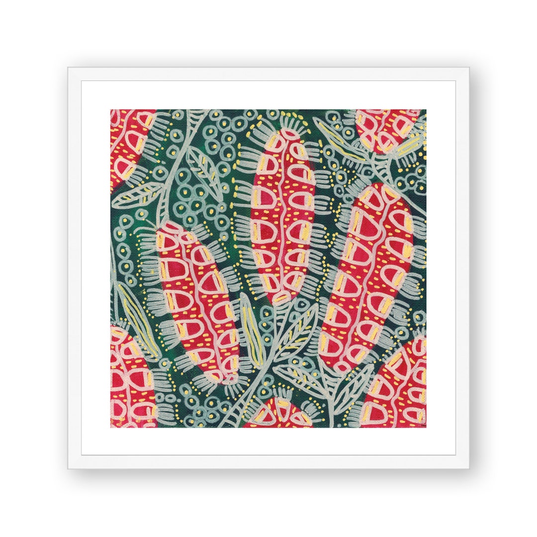 Aboriginal Framed Print , Indigenous Wall Art , Contemporary Wall Decor ...