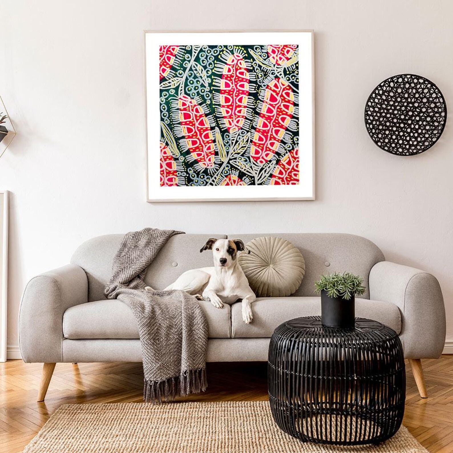 Aboriginal Framed Print Indigenous Wall Art Contemporary | Etsy