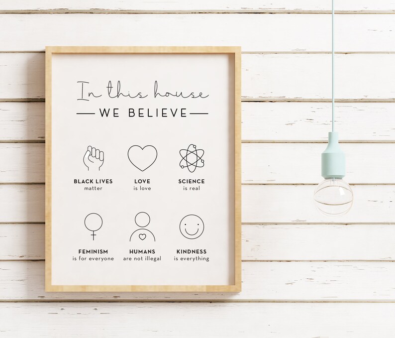 In This House We Believe Print Black Lives Matter Print in | Etsy