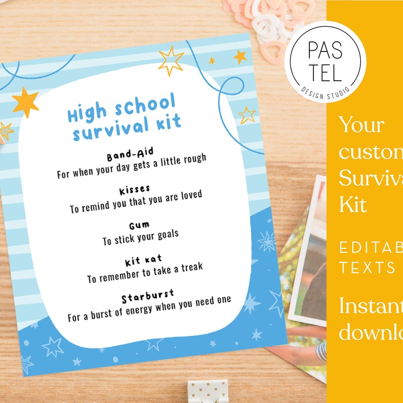High School Survival Kit - Etsy