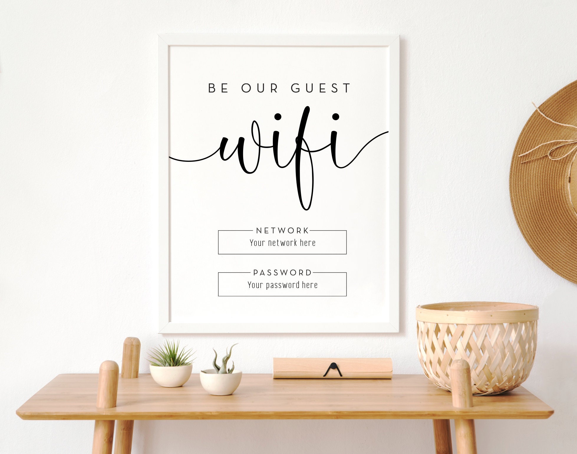 Wifi Password Sign PDF Wifi Sign Wifi Password Printable | Etsy