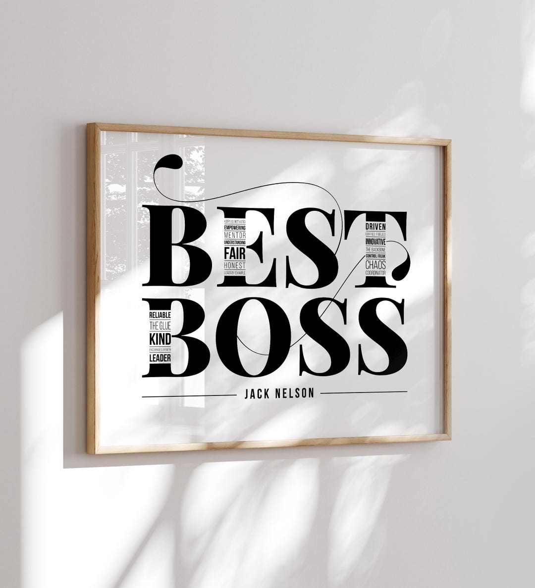 Word Cloud Gift for Boss — Custom Word Art, Bosses Day Gifts, Boss ...