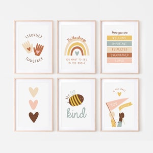 Diversity Inclusion Poster Set of 6 Diversity Poster Classroom ...