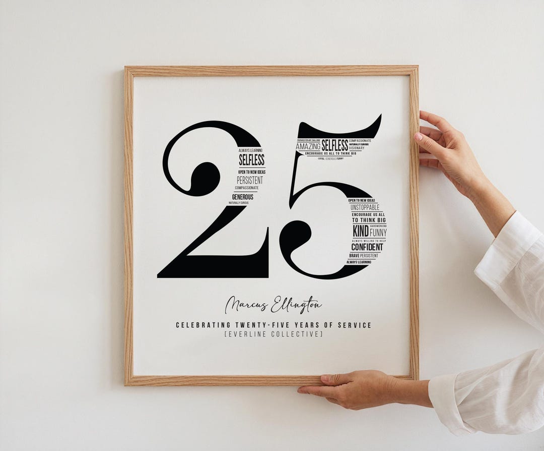 25 Year Work Anniversary Gift — 25th Employee Service Award, Employment ...