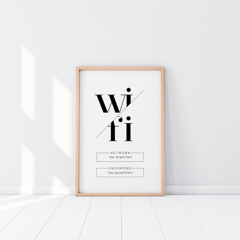 WIFI Password Sign Template Printable Guest Wi-fi Signs - Etsy