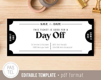 Paid Day off Voucher - Etsy