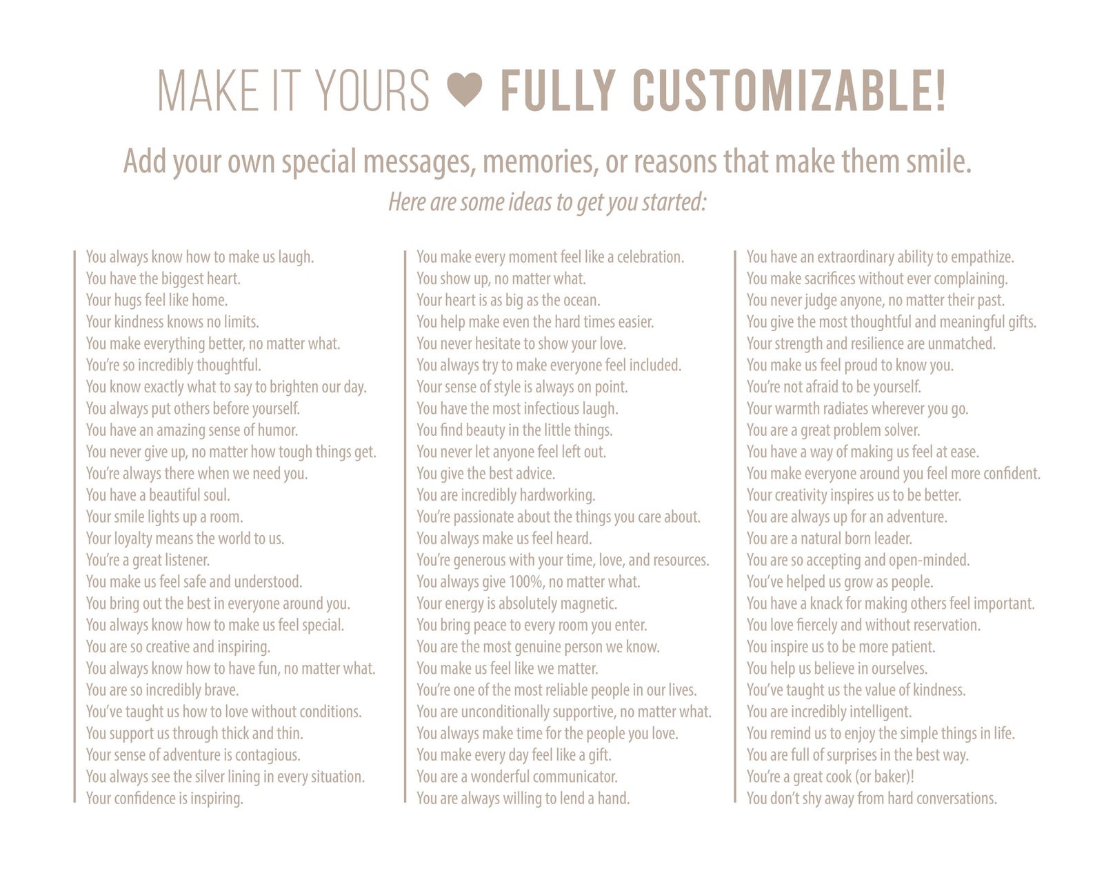 60th Birthday Gift 60 Reasons We Love You Print Sentimental Wall Art ...