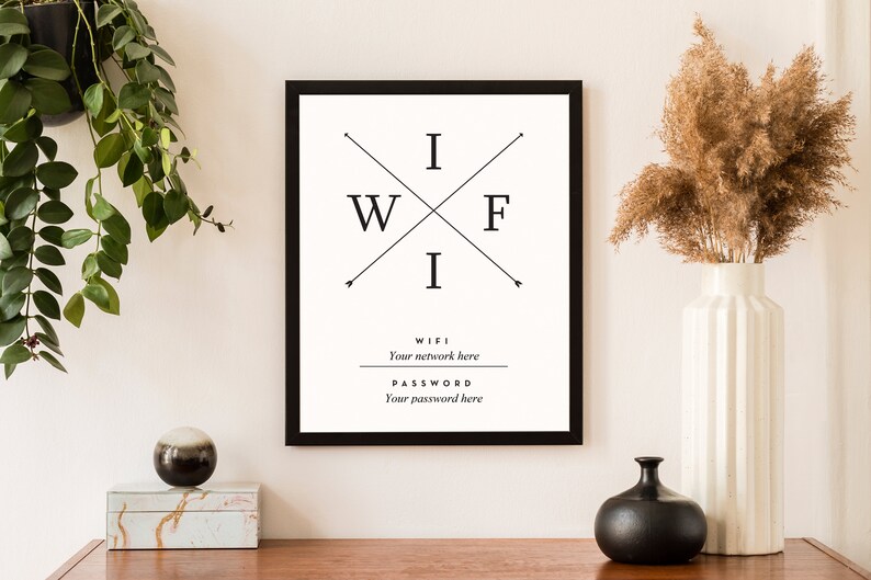 Wifi Password Sign PDF Wifi Sign Wifi Password Printable - Etsy