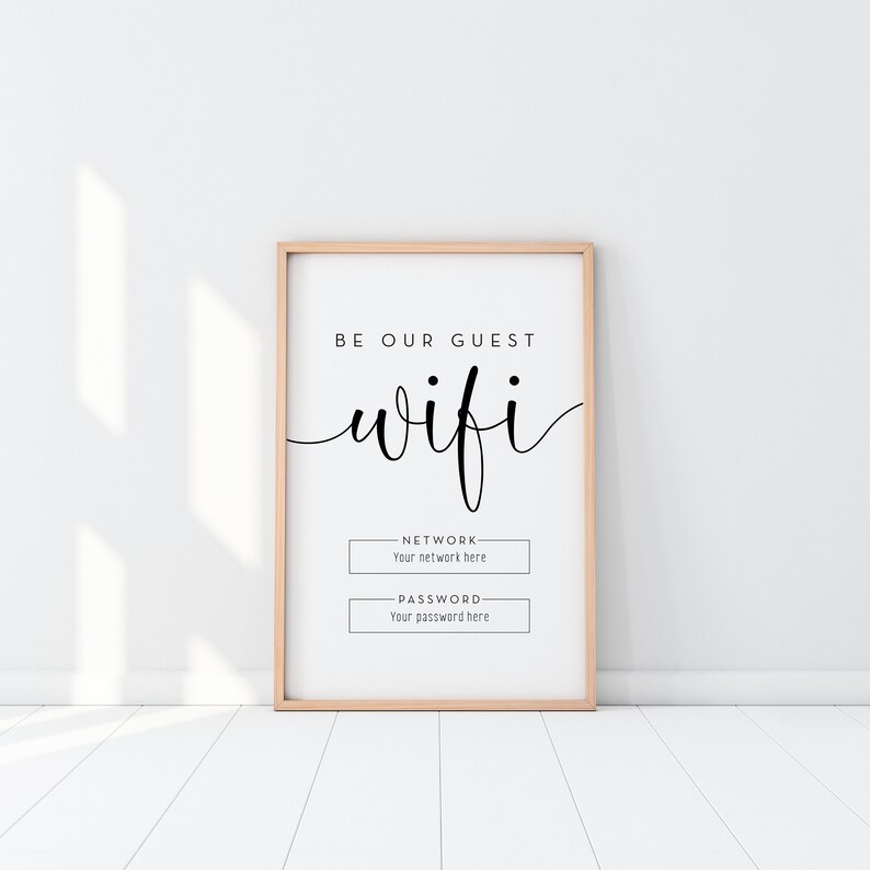 Wifi Password Sign PDF Wifi Sign Wifi Password Printable - Etsy Canada