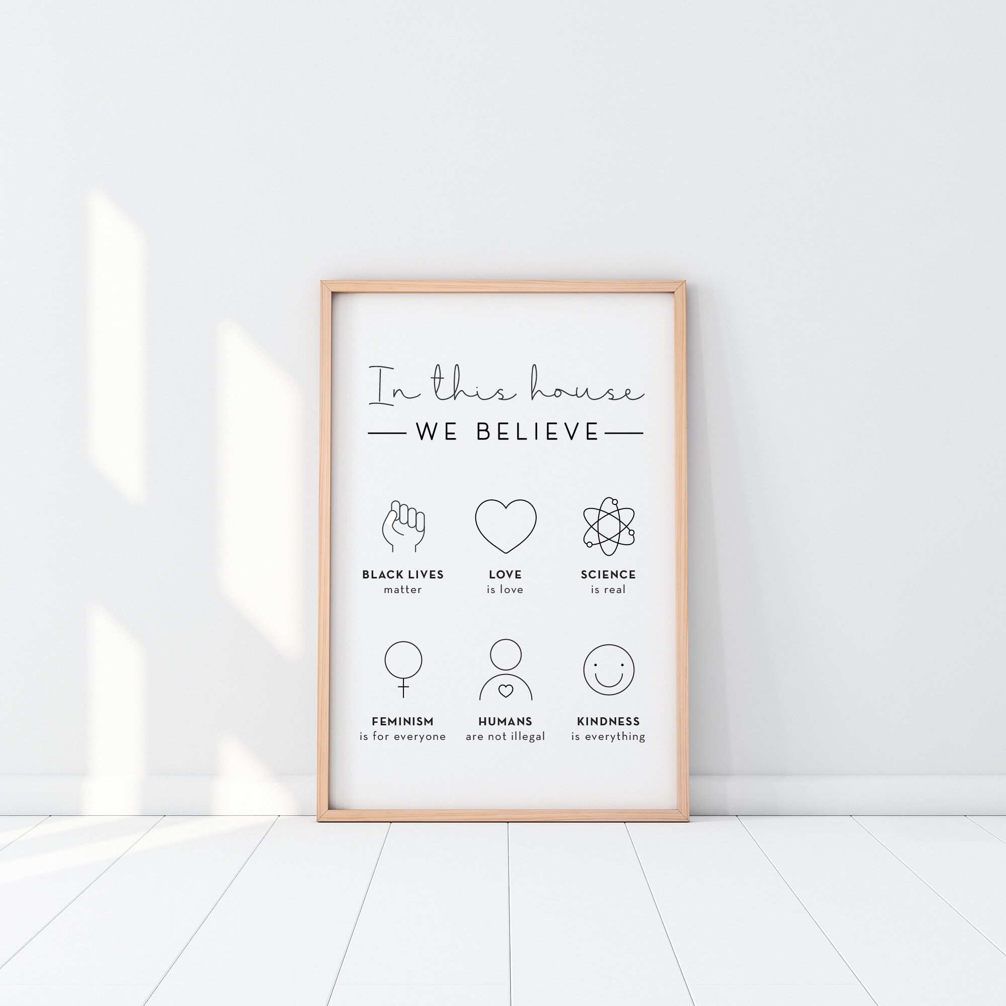 In This House We Believe Print Black Lives Matter Print In | Etsy