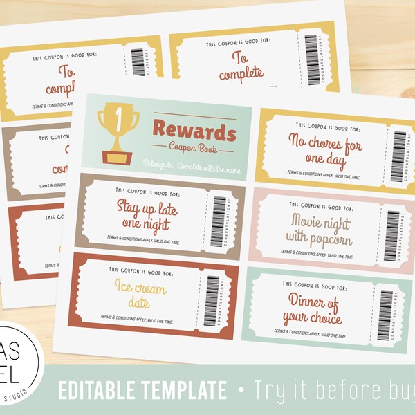 Reward Tickets - Etsy