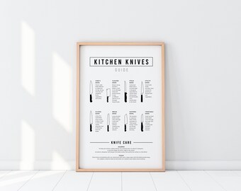 Kitchen Knife Chart - Etsy