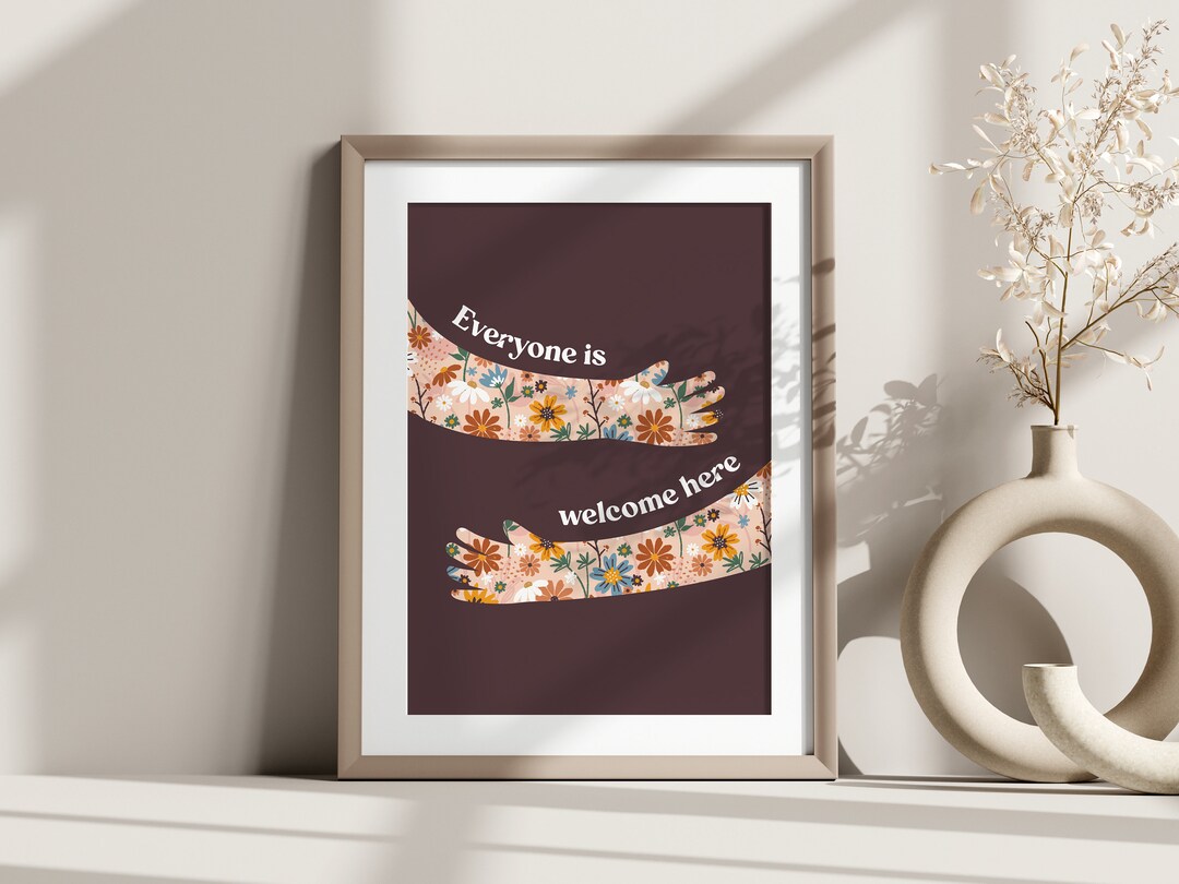 Boho Safe Space Sign: Diversity & Inclusion Art Print (digital File ...