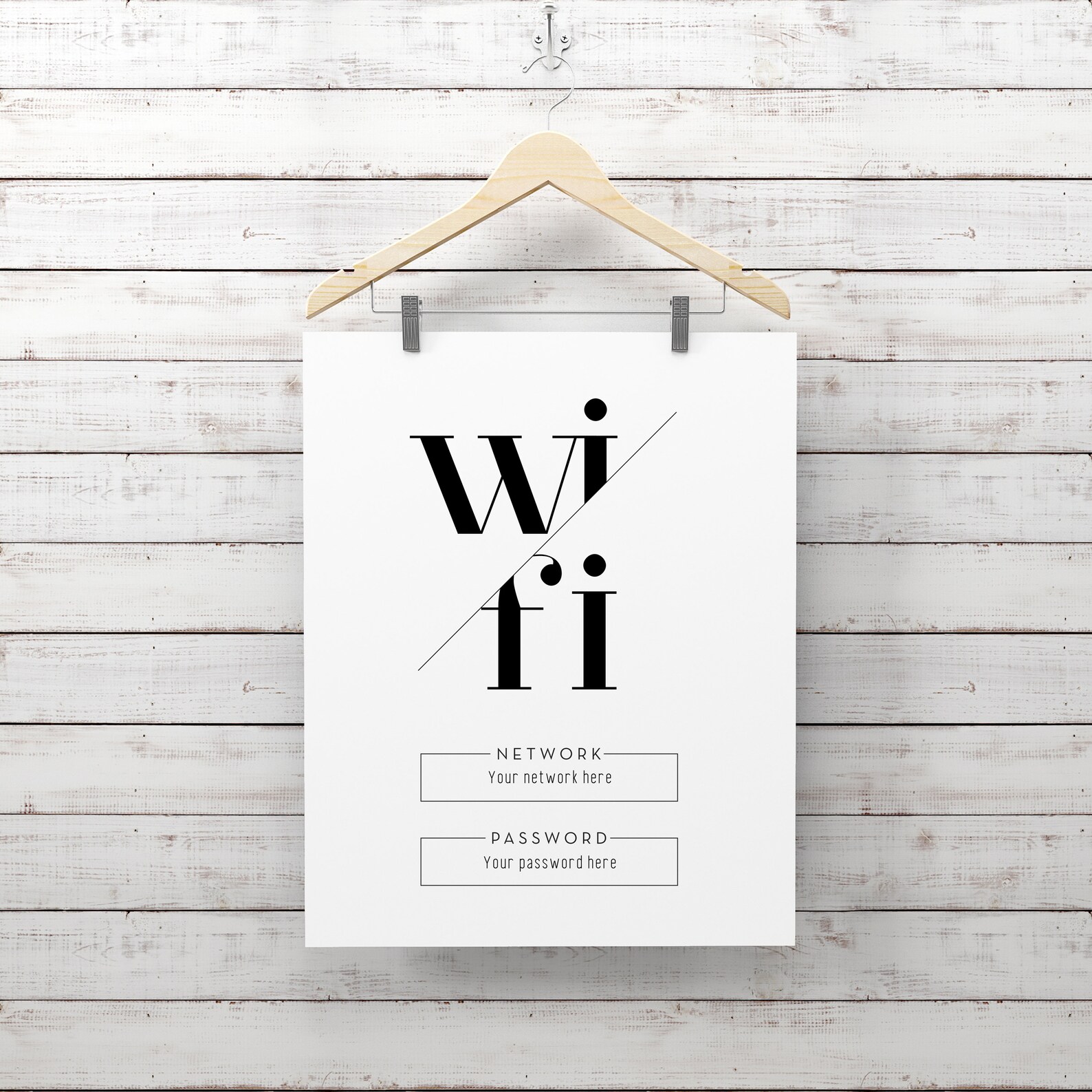 WIFI Password Sign Template Printable Guest Wi-fi Signs - Etsy