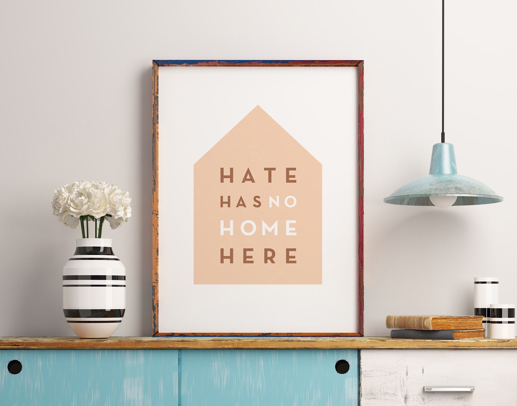 Hate Has No Home Here Poster Diversity Print Inclusion | Etsy
