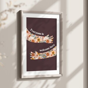 Boho Safe Space Sign: Diversity & Inclusion Art Print (digital File ...