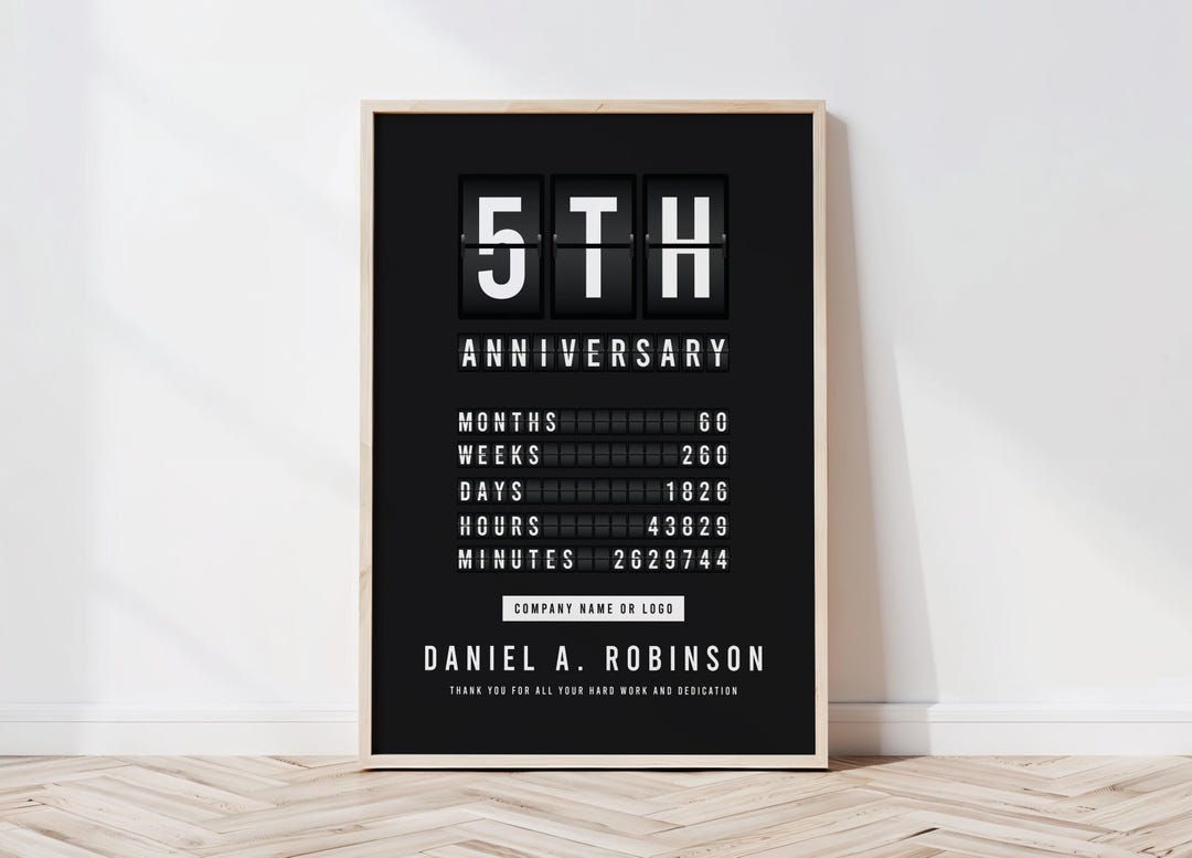 Years of Service Plaque Gift for Employee — Business Anniversary Gift ...