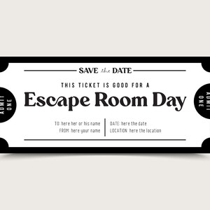 Escape Room Gift Coupon INSTANT DOWNLOAD Editable Text - Etsy