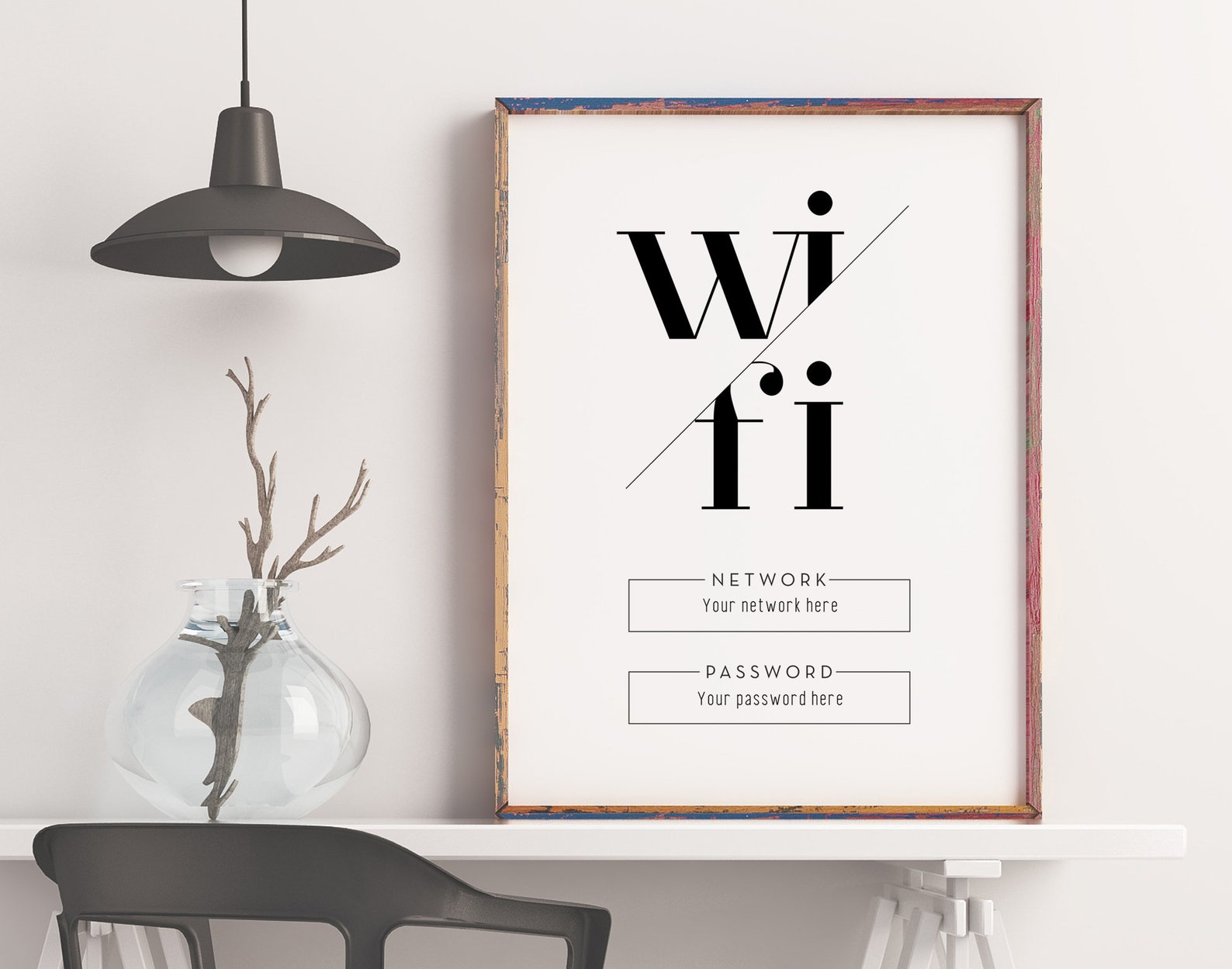 WIFI Password Sign Template Printable Guest Wi-fi Signs - Etsy