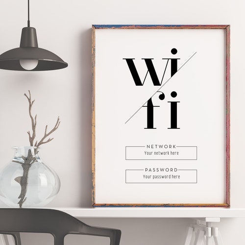 WIFI Password Sign Template Printable Guest Wi-fi Signs - Etsy