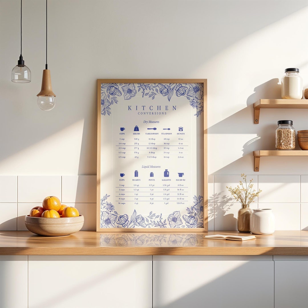 White Blue Kitchen Toile Decor Vintage Kitchen Conversions French ...