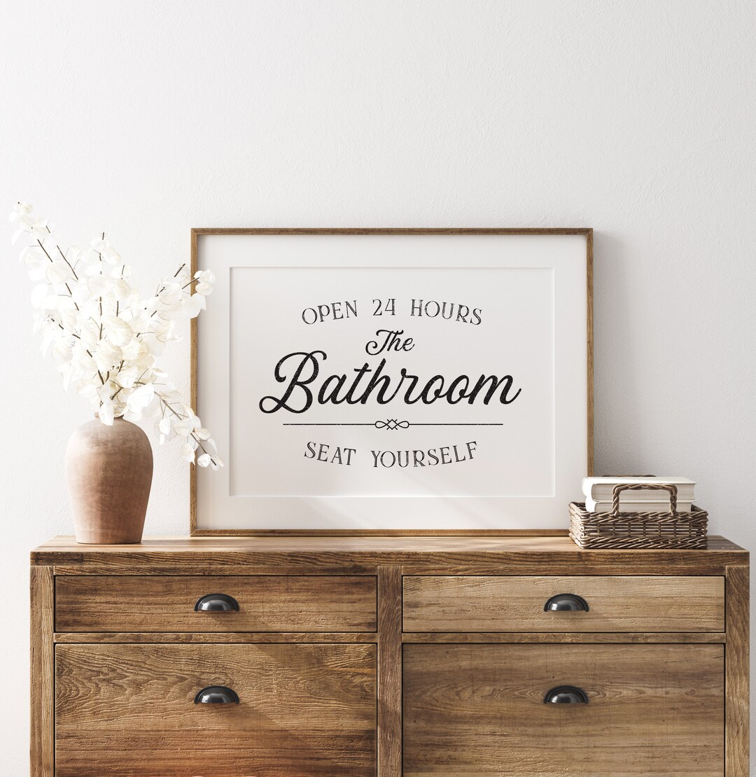 Bathroom Vintage Farmhouse Bathroom Bathroom Printable Vintage Bathroom ...