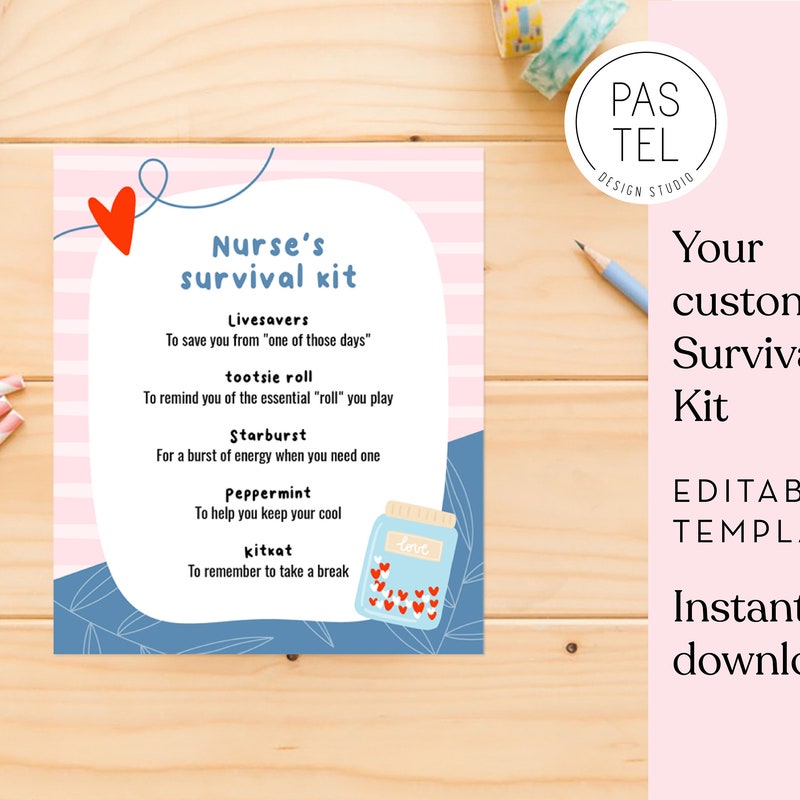 Survival Kit Printable - Etsy