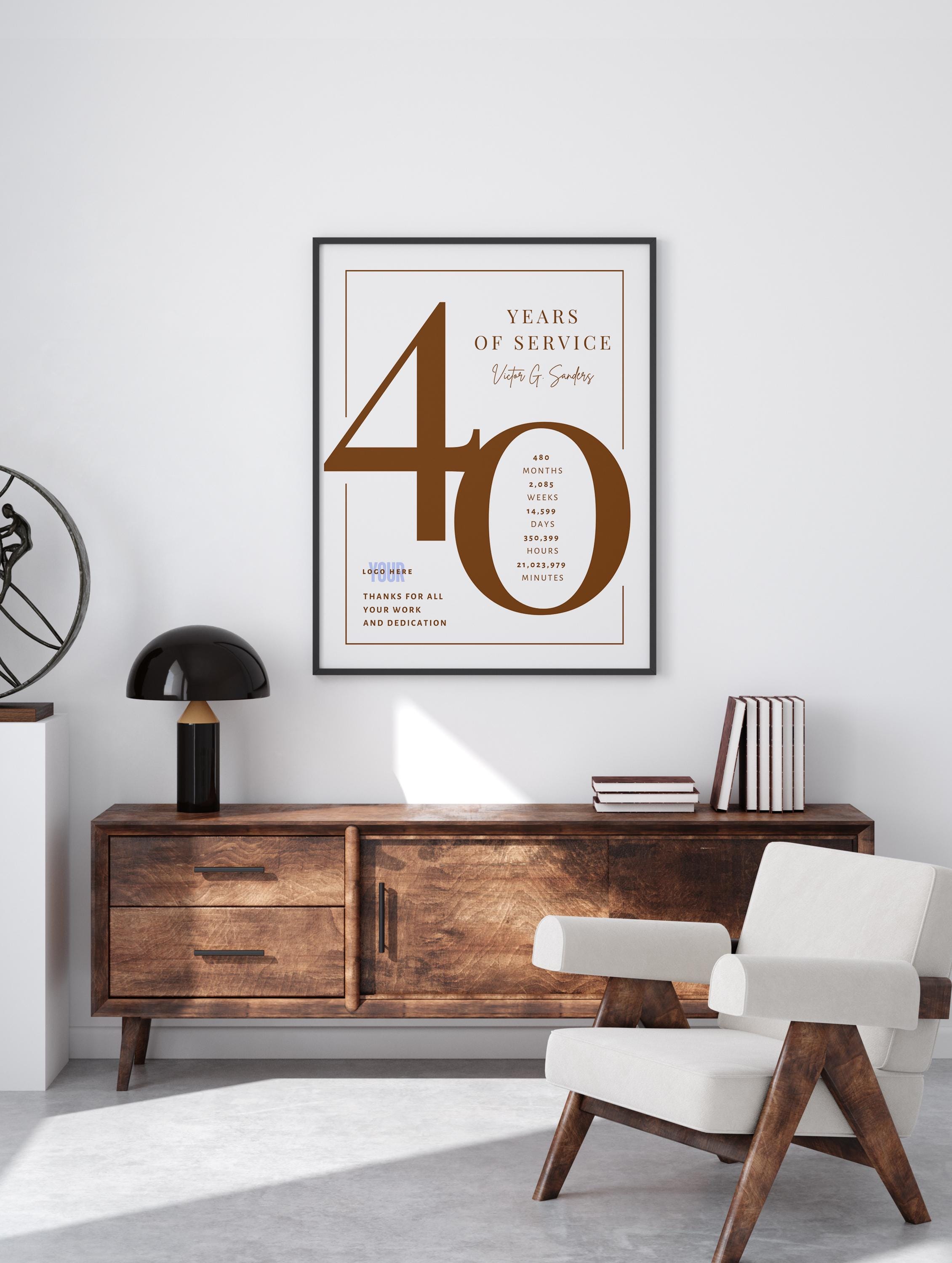 40 Work Anniversary Gift for Employee Appreciation Gift for Boss 40 ...