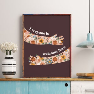 Boho Safe Space Sign: Diversity & Inclusion Art Print (digital File ...