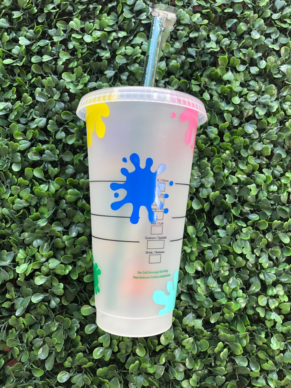 Paint Splatter Starbucks Cup/Custom Cup With Name/Personalized | Etsy