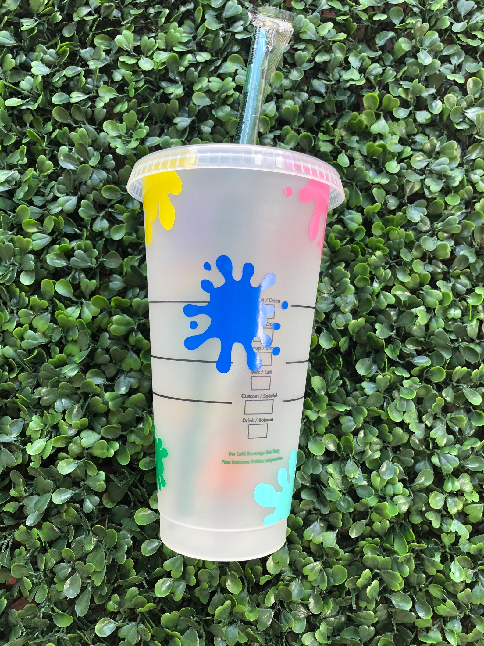 Paint Splatter Starbucks Cup/custom Cup With Name/personalized - Etsy
