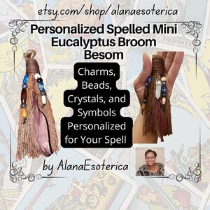Personalized Spelled Mini Eucalyptus Broom Besom - Charms, Beads ...