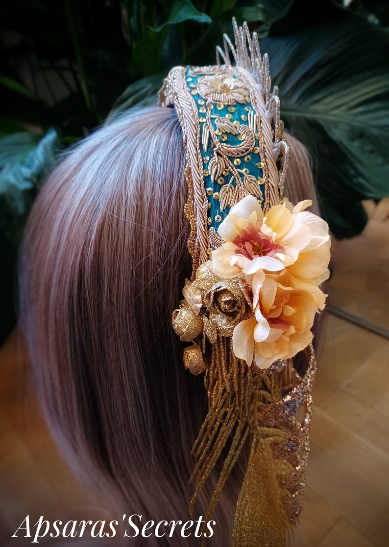 Headdress: indian Blue - Etsy