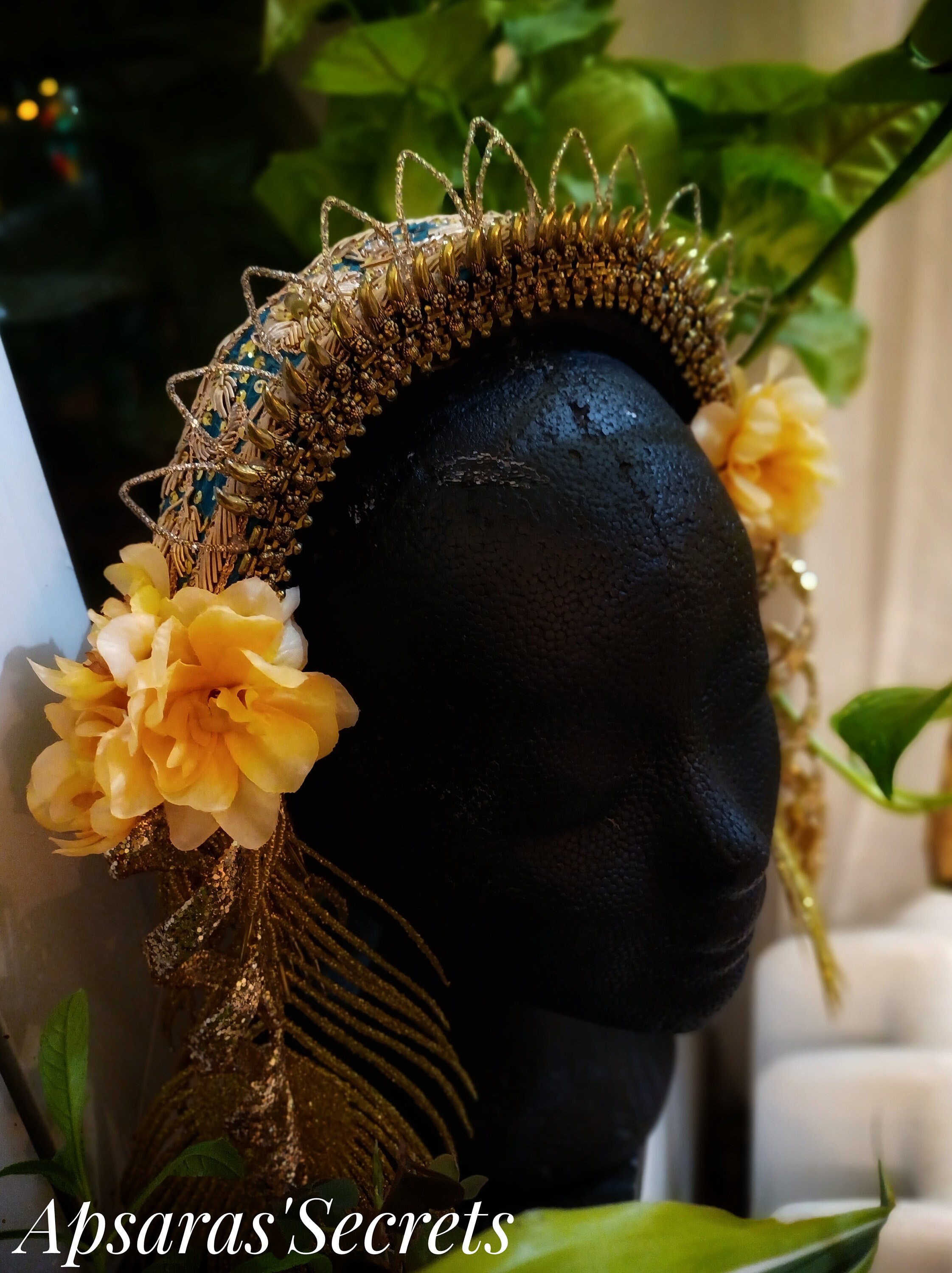 Headdress: indian Blue - Etsy