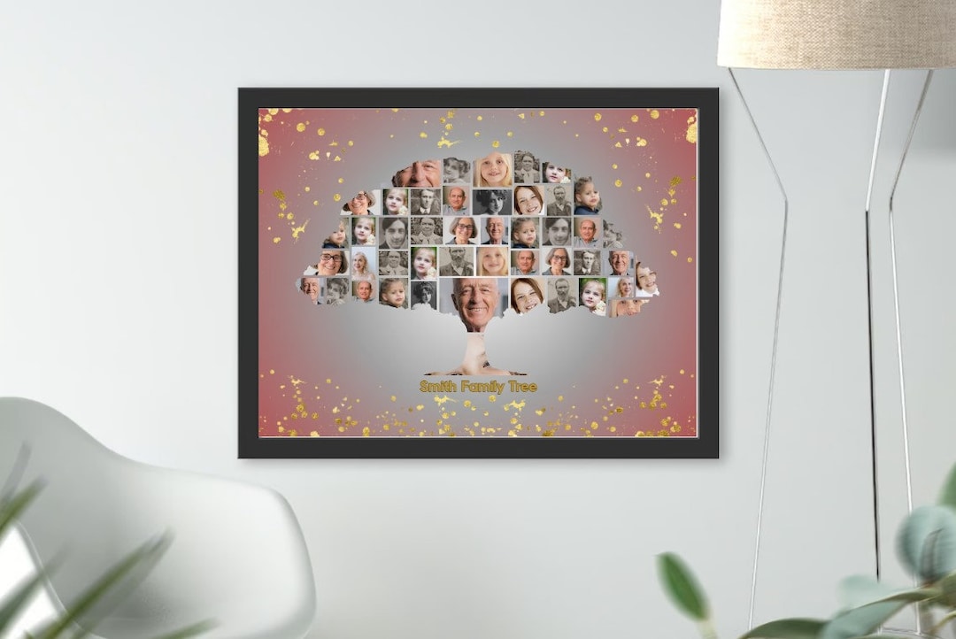 Family Poster Template Editable in Canva Tree Maker Printable - Etsy