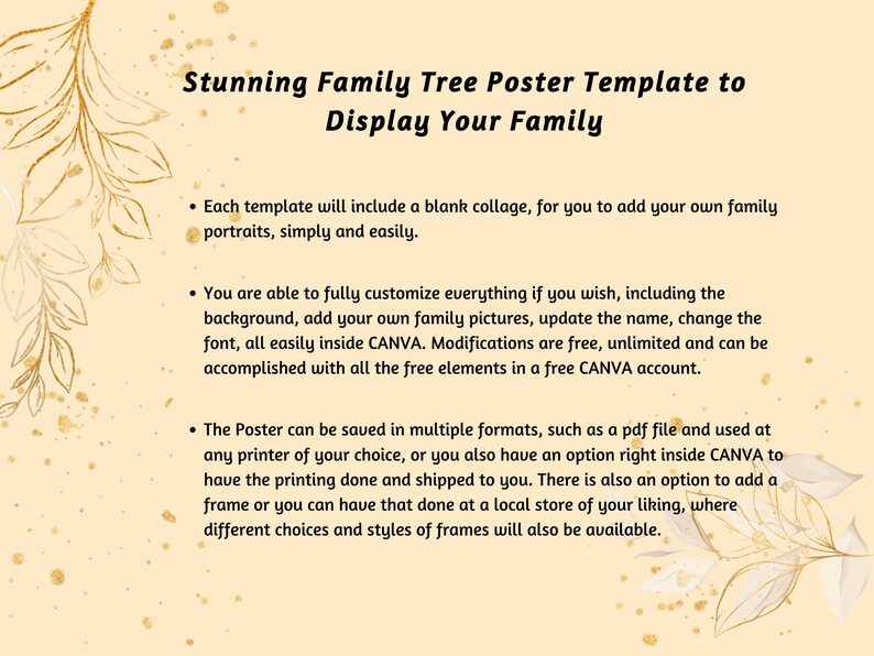Family Poster Template Editable in Canva Tree Maker Printable Collage ...