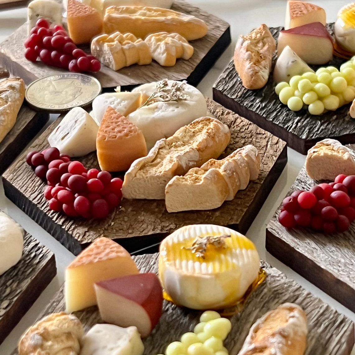 Miniature Fake Charcuterie Board Christmas Ornament, Miniature Fake ...