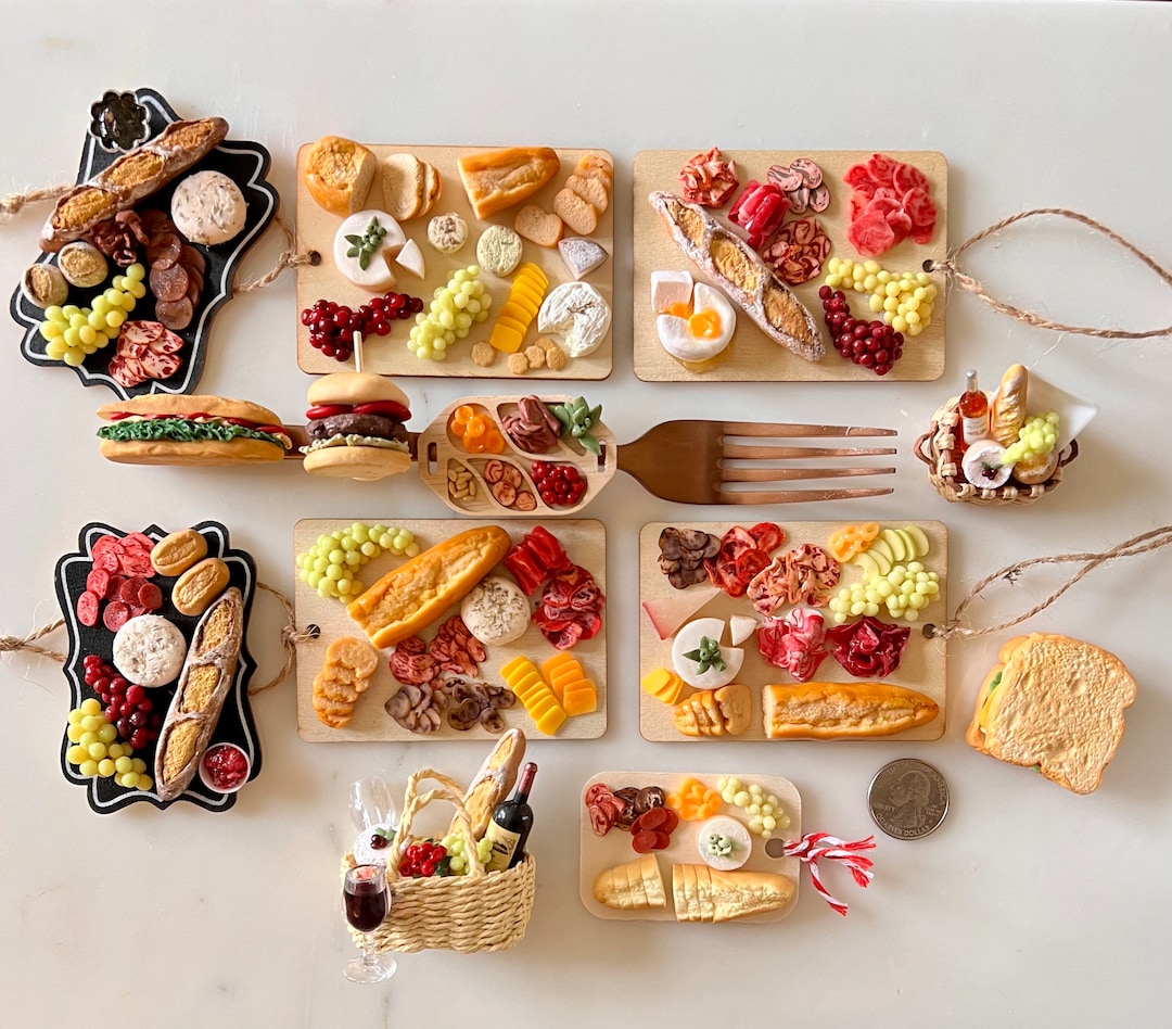Magnets, Miniature Charcuterie Board Refrigerator Magnets, Fake Food ...